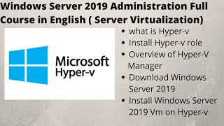 Microsoft Hyper V Role On Windows Server 2019 Install Virtual Machine