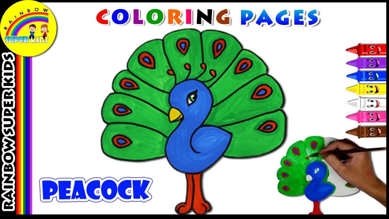 Dancing Peacock Drawing Easy For Kids