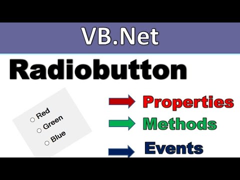 Vb Net Radiobutton Control Properties Methods And Events Youtube
