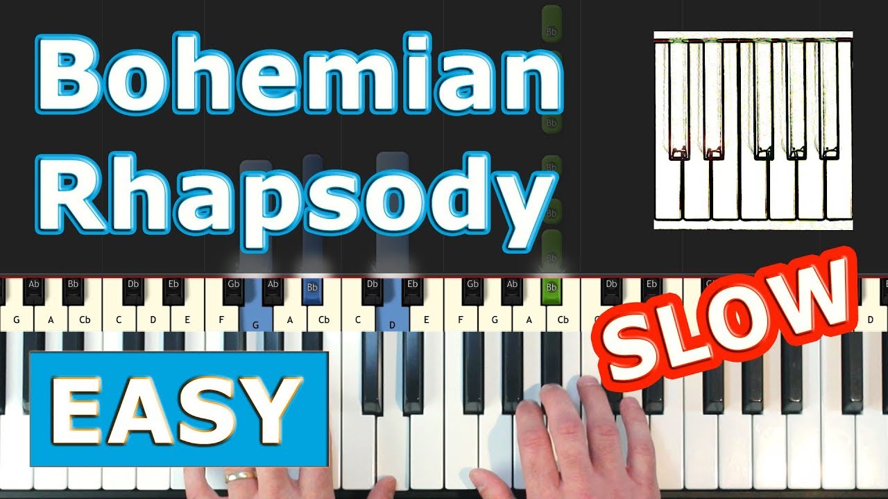 How To Play Bohemian Rhapsody On The Piano Slow Easy For Piano