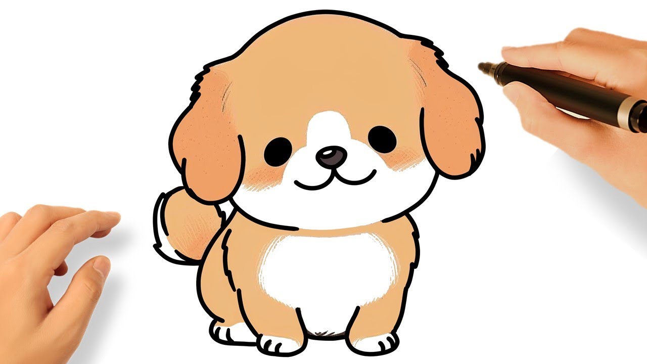 How To Draw A Cute Puppy Dog Kawaii ёяр ёяшн Youtube