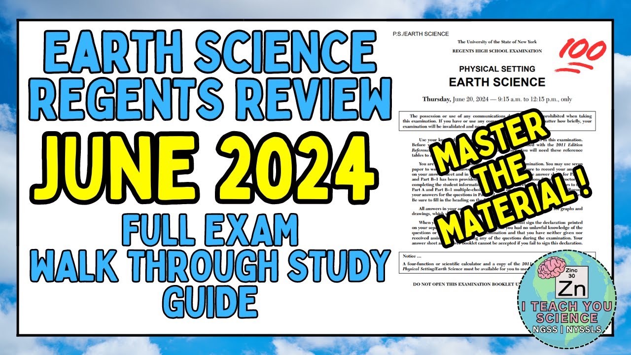June 2024 New York State Earth Science Regents Full Exam Review