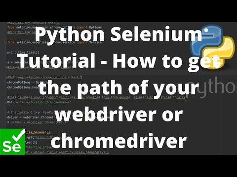 Python Selenium Tutorial How To Get The Path Of Your Webdriver Or