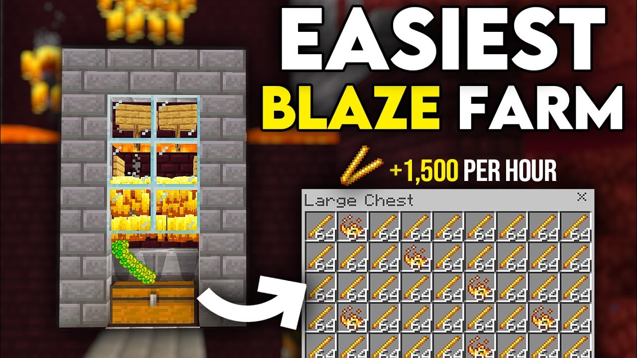Easiest Blaze Xp Farm In Minecraft 1 21 Bedrock Java Youtube