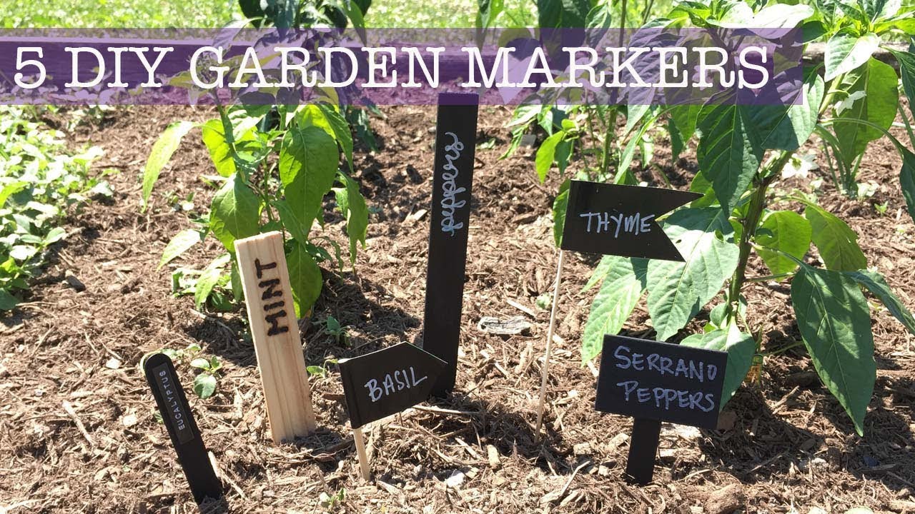 5 Cheap Easy Diy Plant Markers Garden Labels Youtube