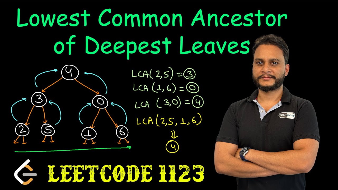 Lowest Common Ancestor Of Deepest Leaves Leetcode 1123 Youtube