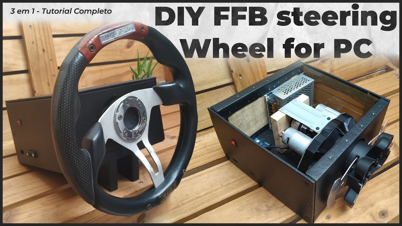 Como Fazer Volante Caseiro Com Force Feedback Diy Ffb Steering Wheel