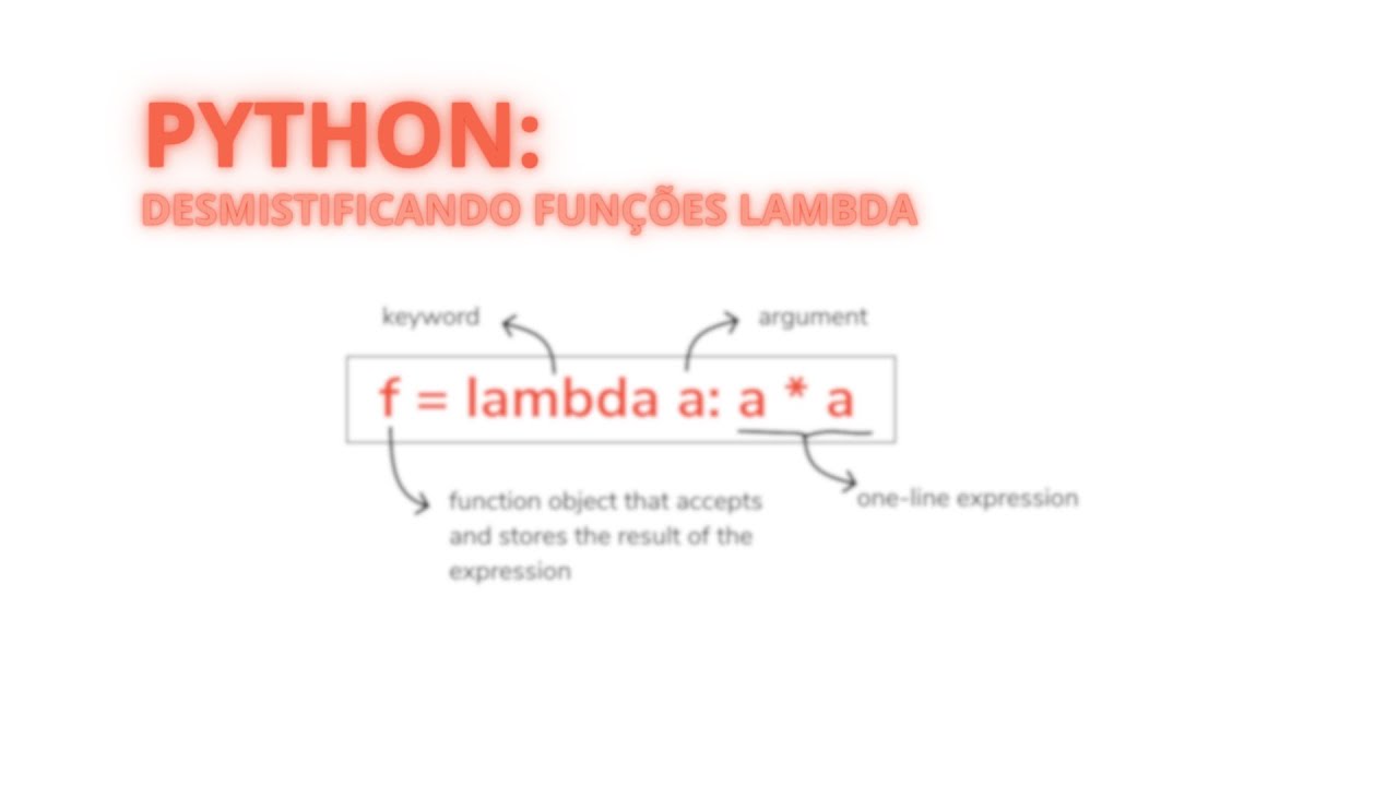 Desmistificando As Funções Lambda Em Python Youtube