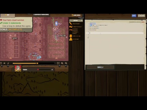 Playing Code Combat Level 8 And 9 Youtube