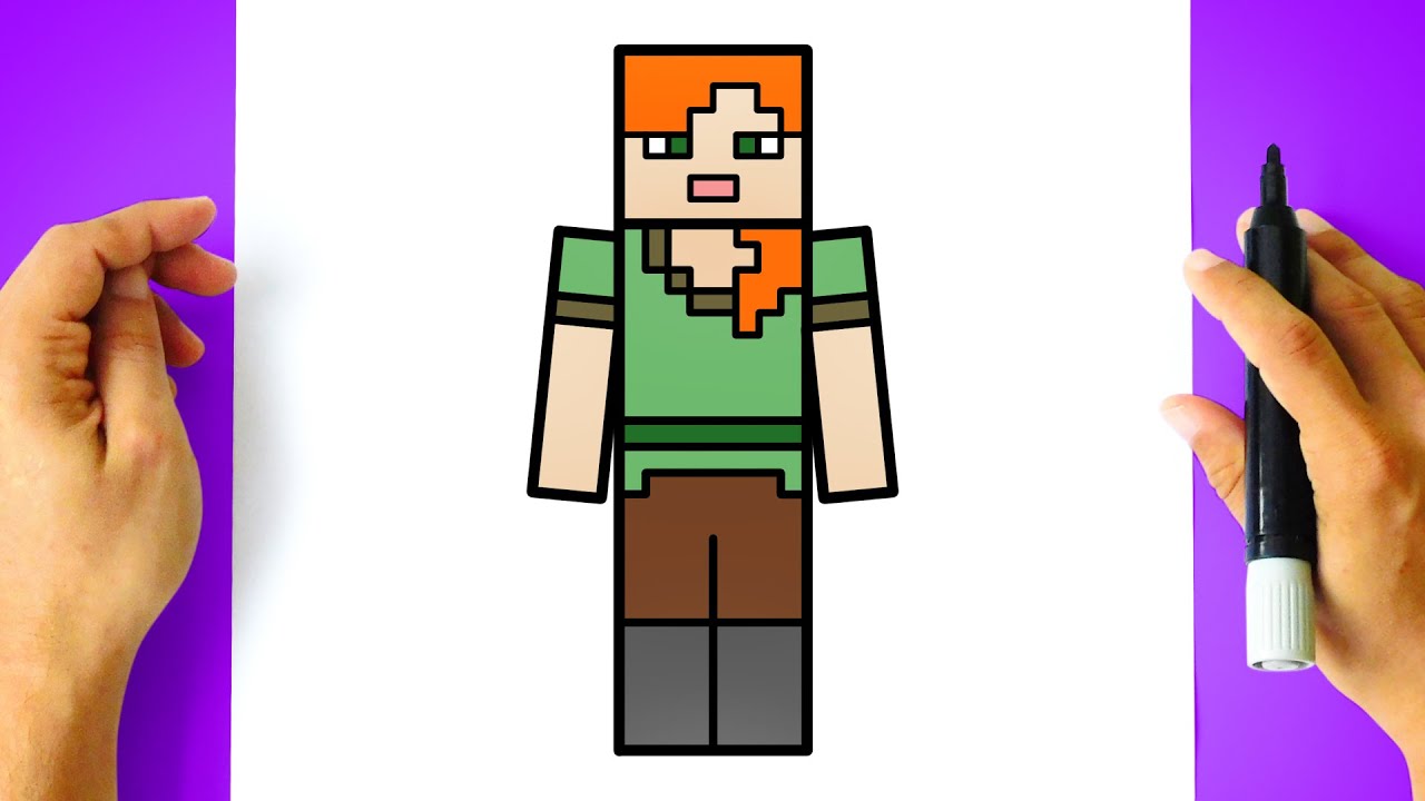How To Draw Alex Minecraft Youtube