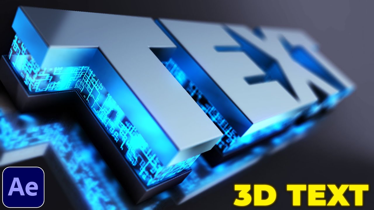 Element 3d Text Tutorial In After Effects 3d Text Animation In