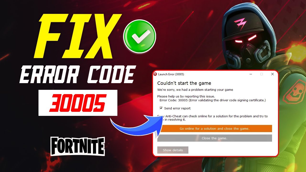 How To Fix Fortnite Error Code 30005 On Pc Fortnite Launch Error