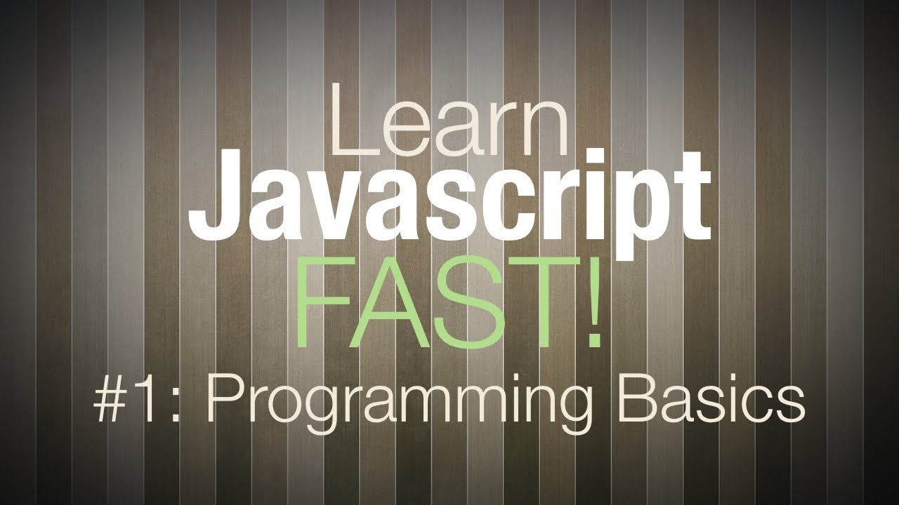Javascript Tutorial Programming Tutorial For Beginners Pt 1 Youtube