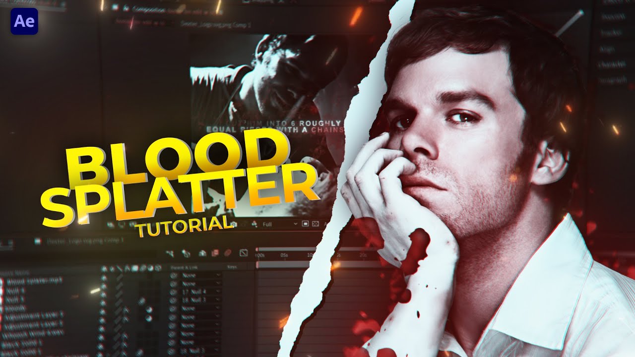 How To Make Blood Splatter Tutorial On After Effects Youtube