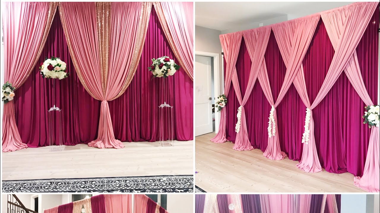 Diy How To Setup A Double Layered Backdrop Youtube