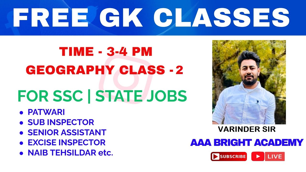 Free Gk Classes Geography Class 2 Youtube
