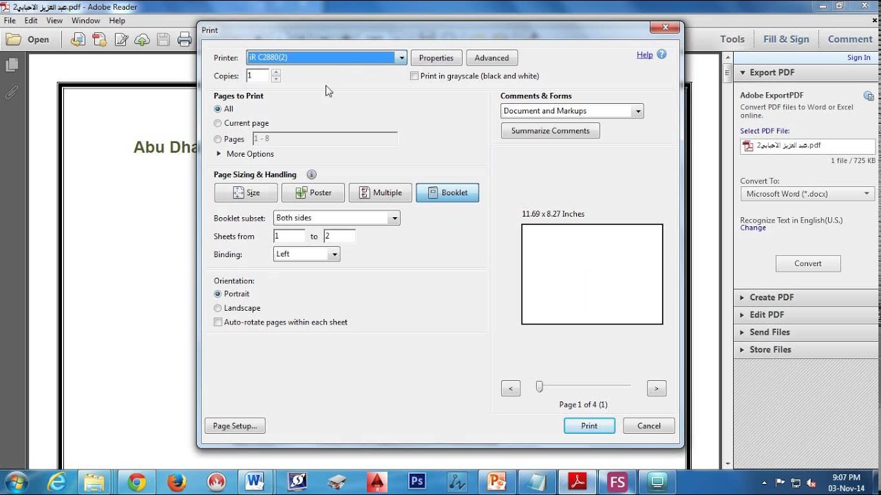 How To Print A Booklet Youtube