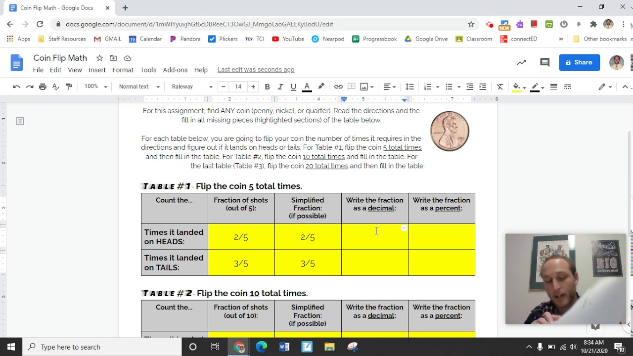 Coin Flip Math Demonstration Youtube