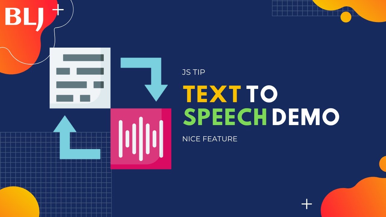 Text To Speech Demo In Javascript Youtube