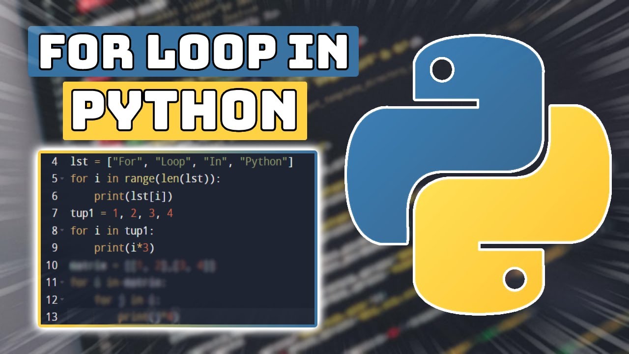 For Loops In Python Python Tutorial For Beginners Youtube