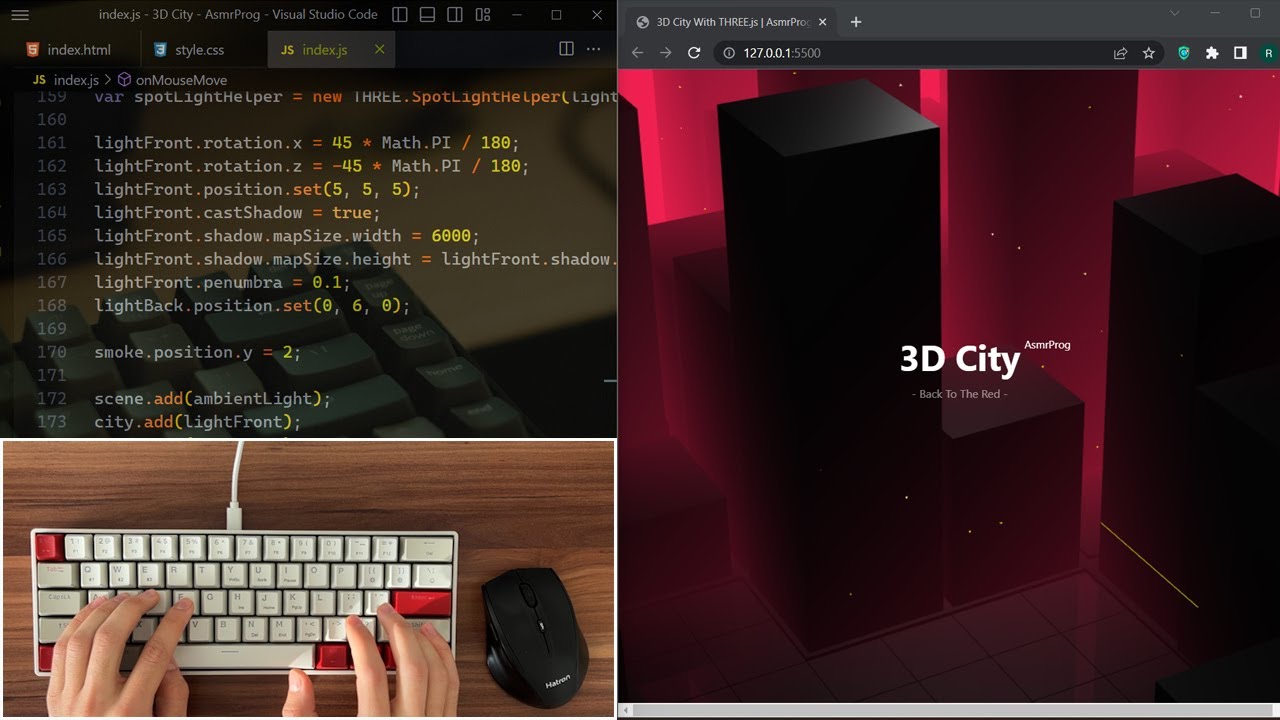 Asmr Programming 3d City Coding No Talking Youtube