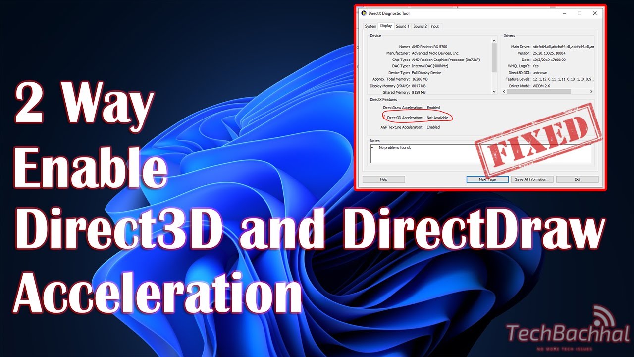 Enable Direct3d And Directdraw Acceleration Guide Youtube