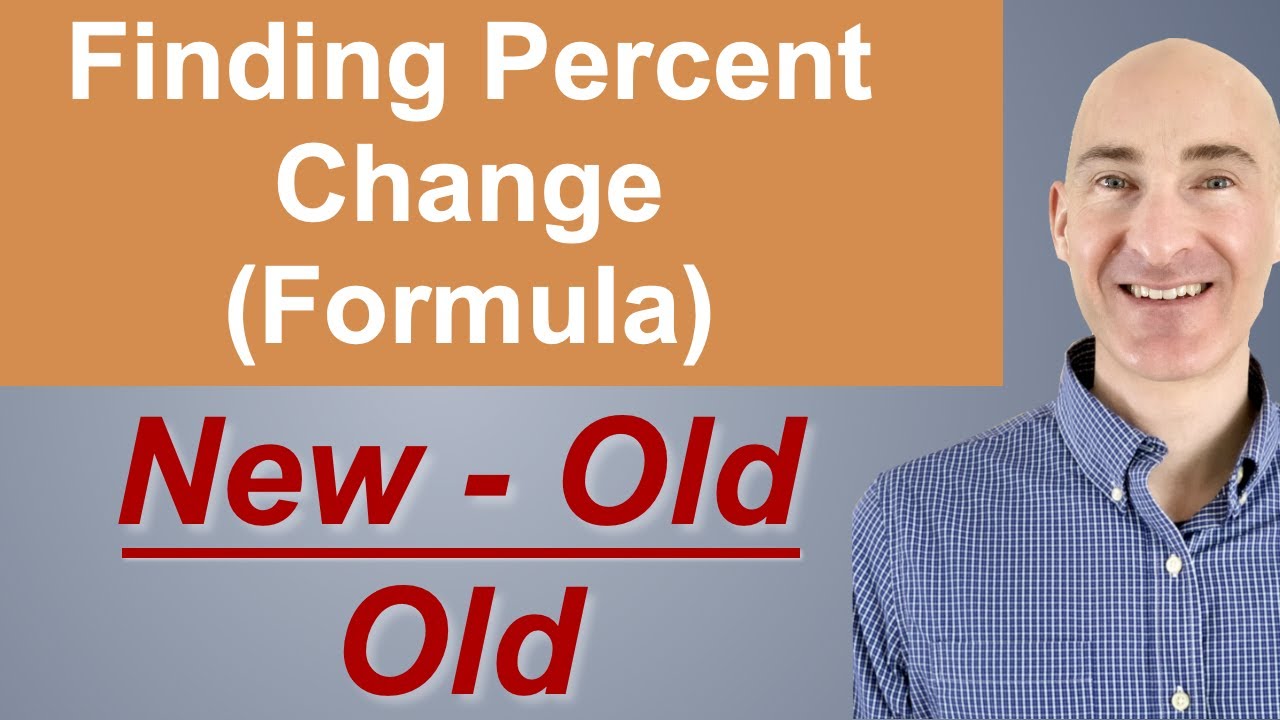 Finding Percent Change Formula Youtube