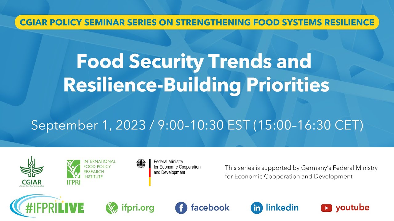 Cgiar Seminar Series Food Security Trends And Resilience Building