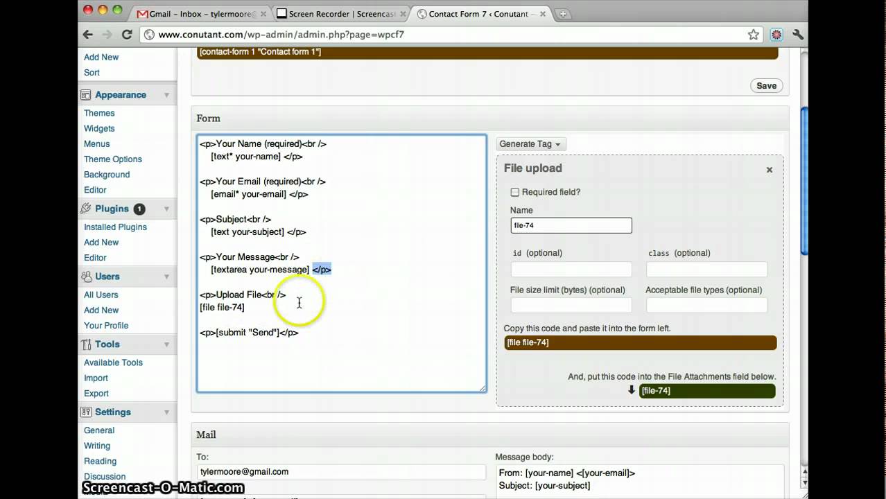 Wordpress 3 How To Make A Form Youtube