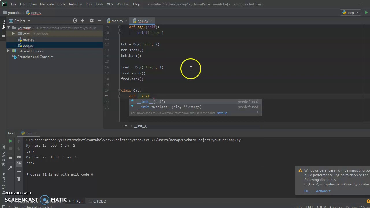Python Object Oriented Programming Youtube