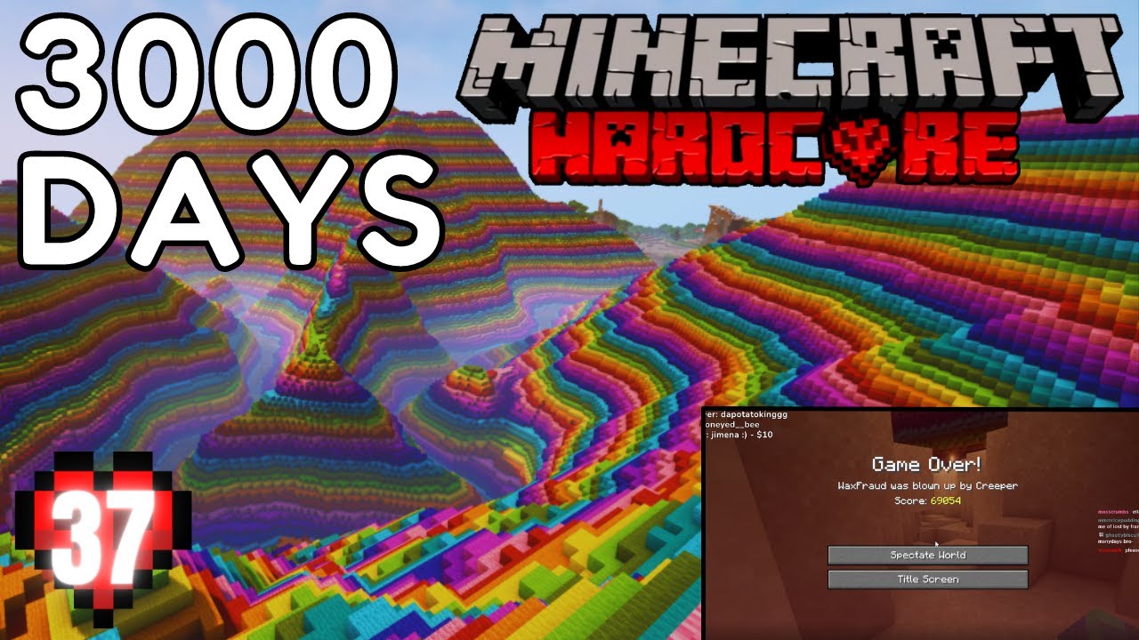 I Died In My 3000 Day Minecraft 1 18 Hardcore Survival World Youtube