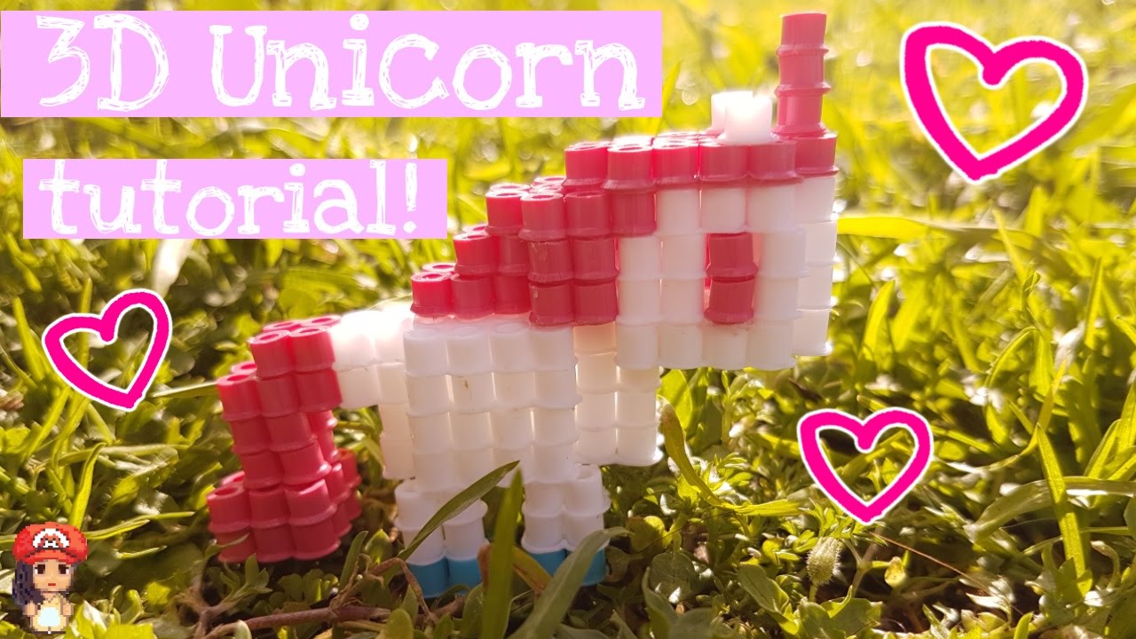 3d Perler Bead Unicorn Tutorial Terraria Inspired Youtube