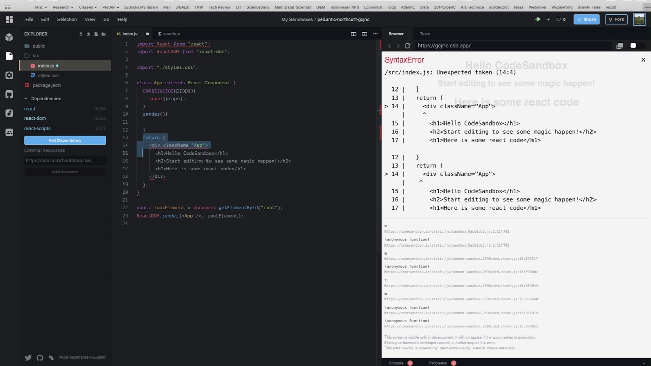 Using Codesandbox Io Demo Youtube