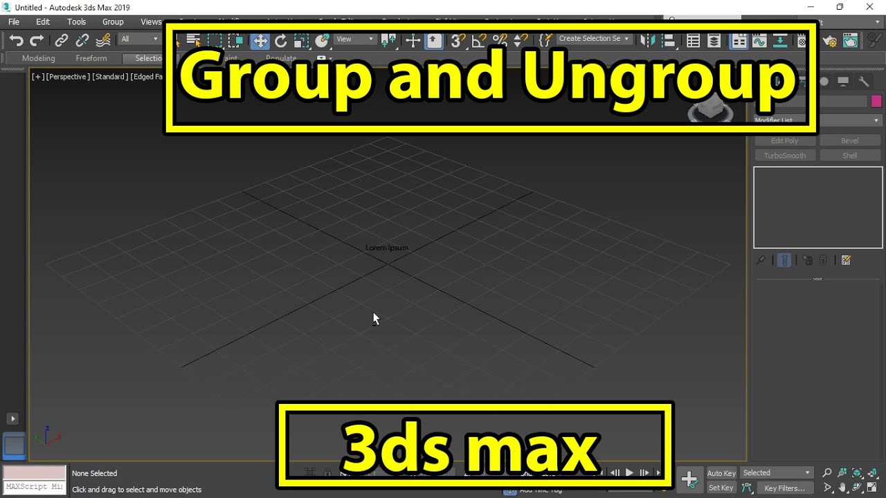 Group And Ungroup 3ds Max Hindi Tutorial Study Edutech Youtube