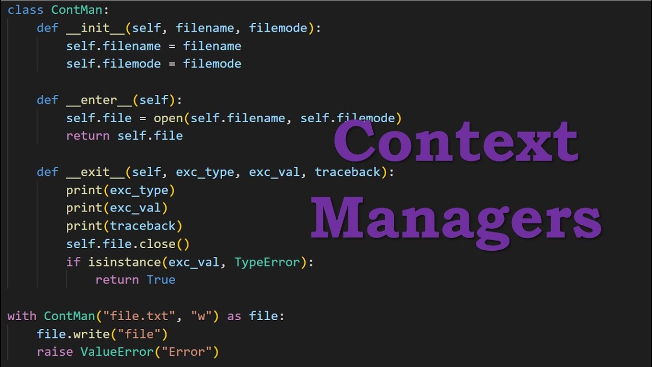 Context Managers In Python Youtube