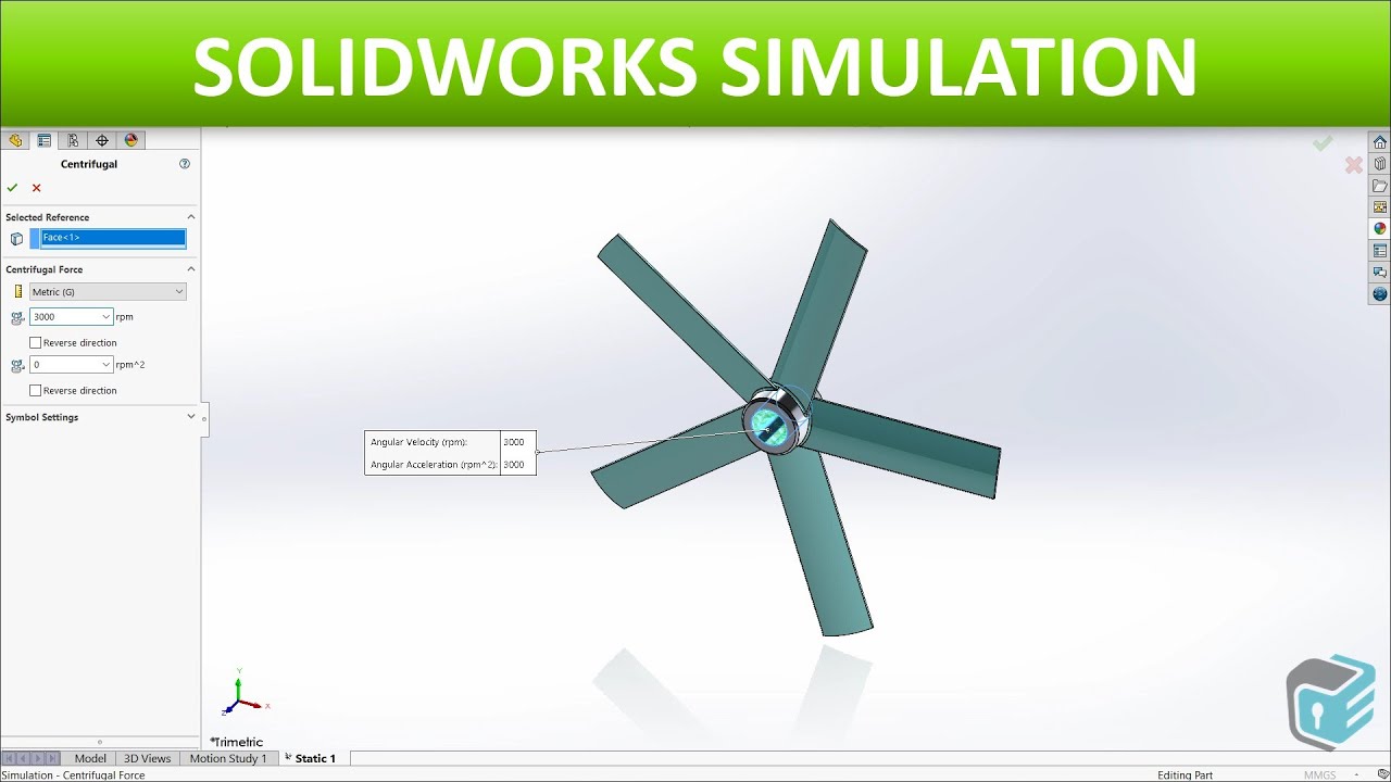 Solidworks Simulation Centrifugal Force Youtube