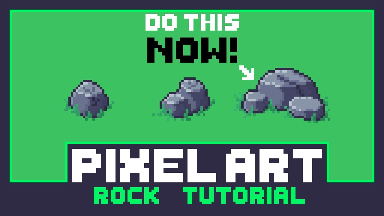 How To Draw A Rock Pixel Art