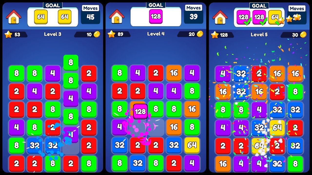 Merge Number Game Mobile Game Gameplay Android Youtube