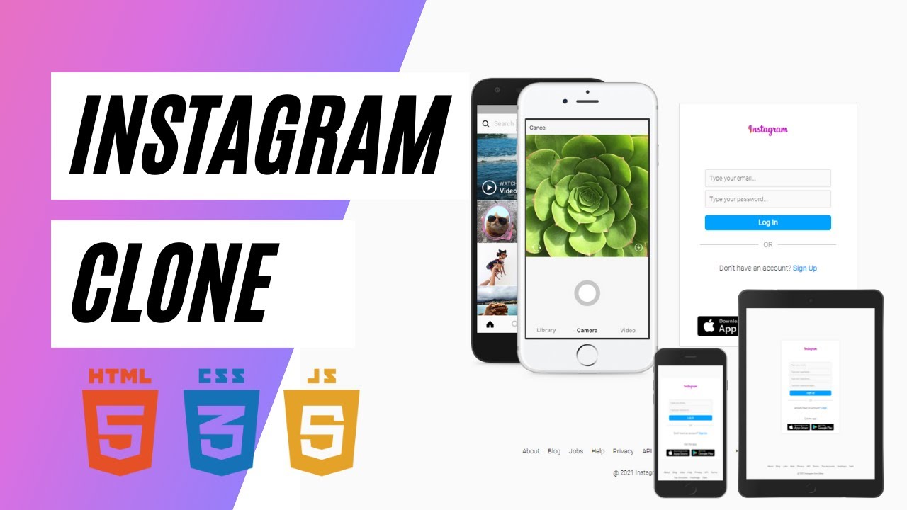 How To Create A Complete Frontend Responsive Instagram Clone With Html