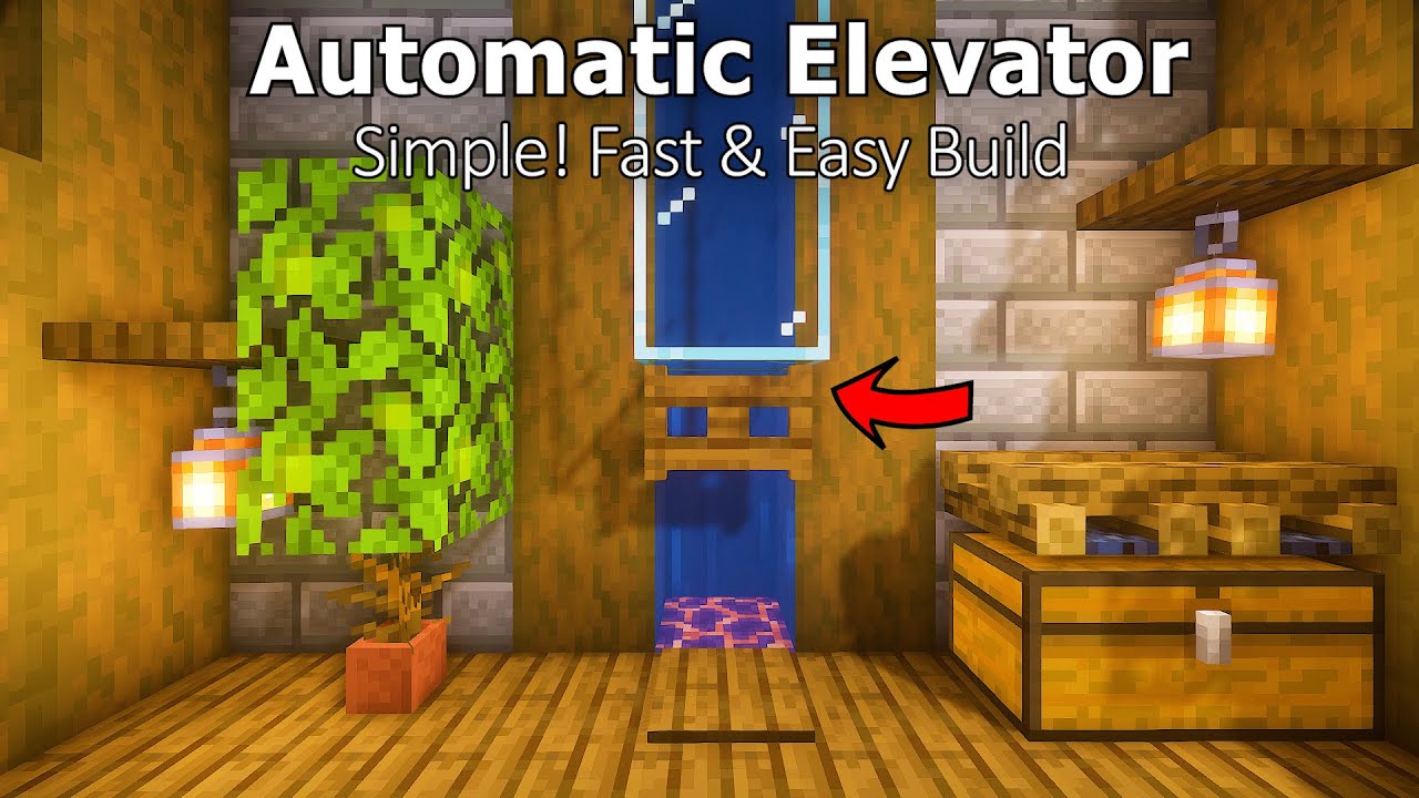 Minecraft Best Automatic Elevator 1 20 Survival Bedrock Java