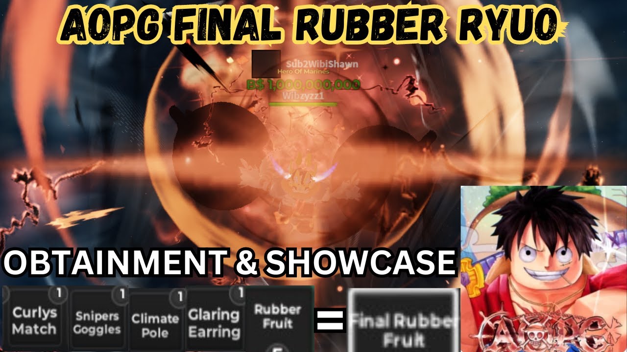 Aopg Final Rubber How To Get And Showcase Youtube