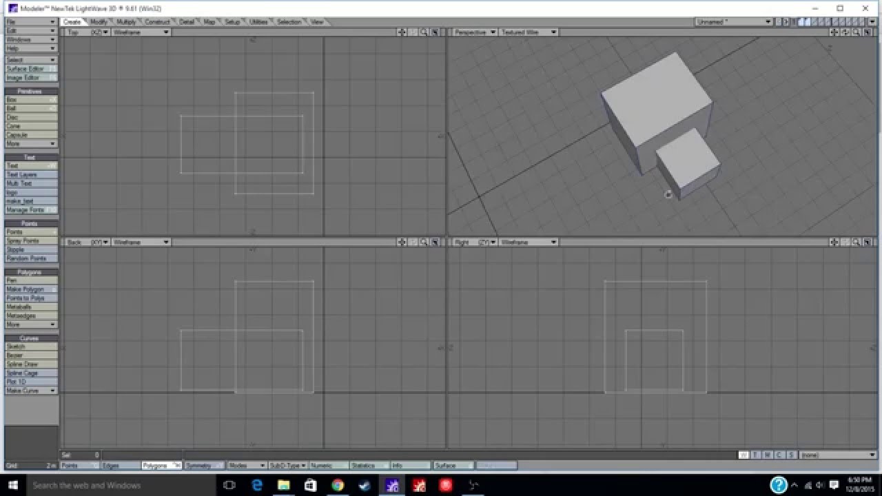 Lightwave Modeler Tutorial 1 Interface Youtube