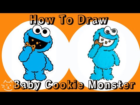 Baby Cookie Monster Tegning Baby Cookie Monster Svg 1