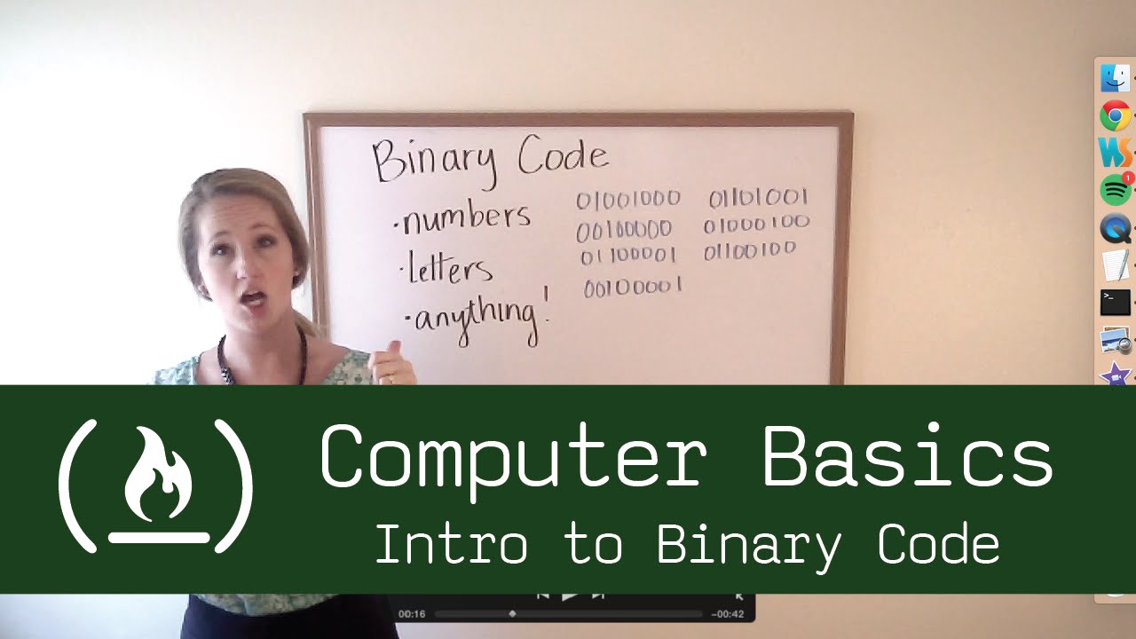 Computer Basics 3 Intro To Binary Code Youtube