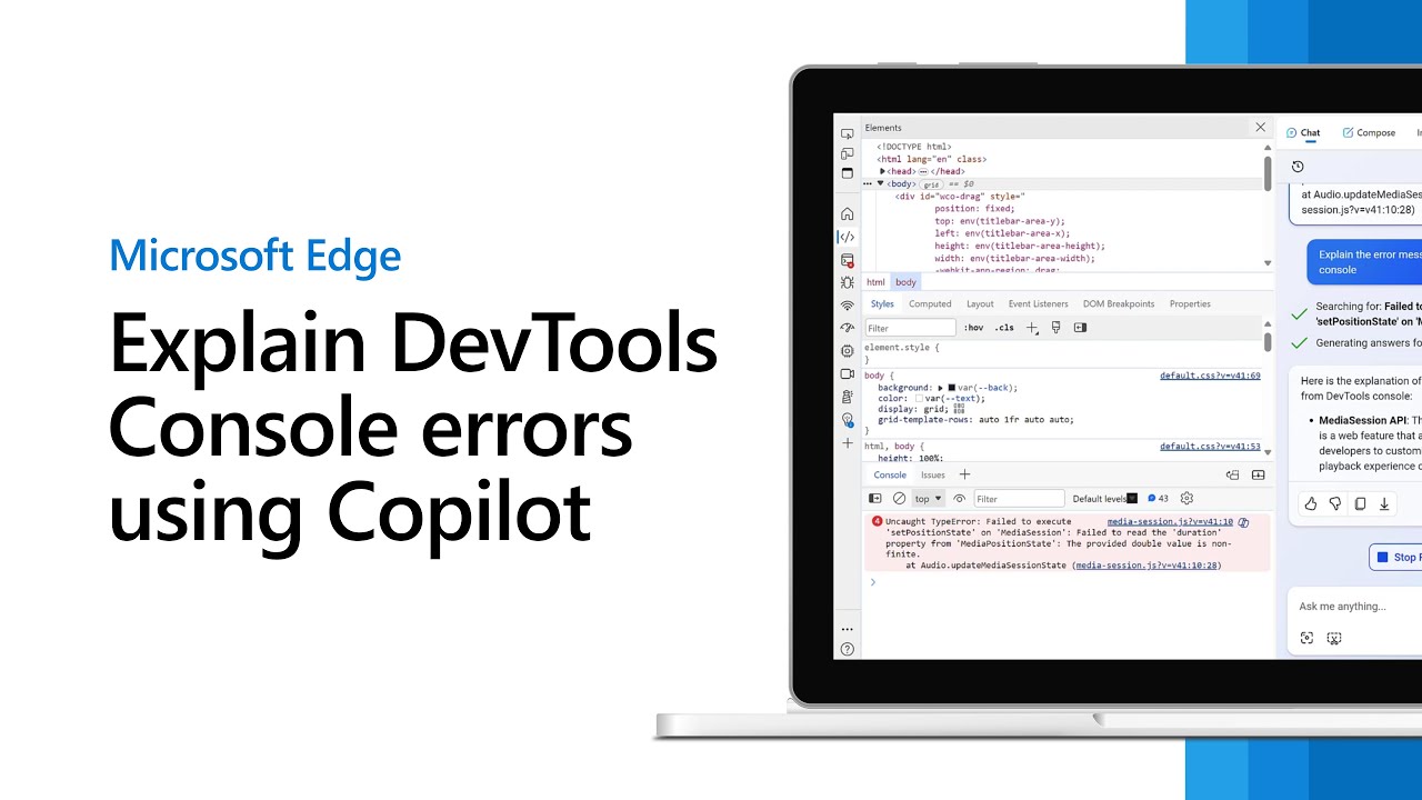 Explain Devtools Console Errors Using Copilot In Edge Youtube