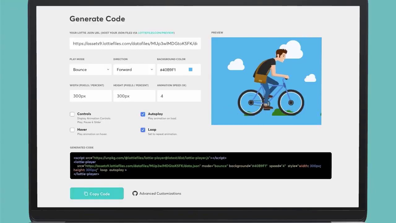Embed Lottie Animations On Your Website Just Copy And Paste The Code
