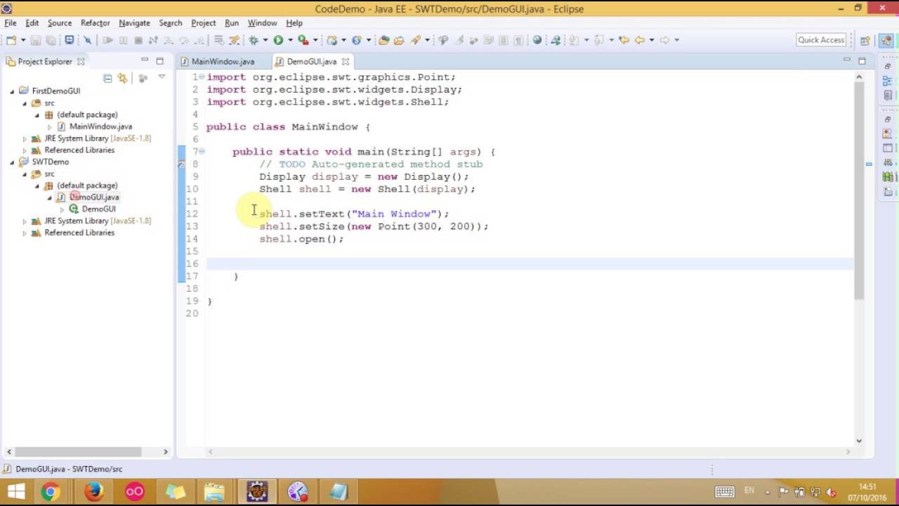 Java Eclipse Swt Part 1 Youtube