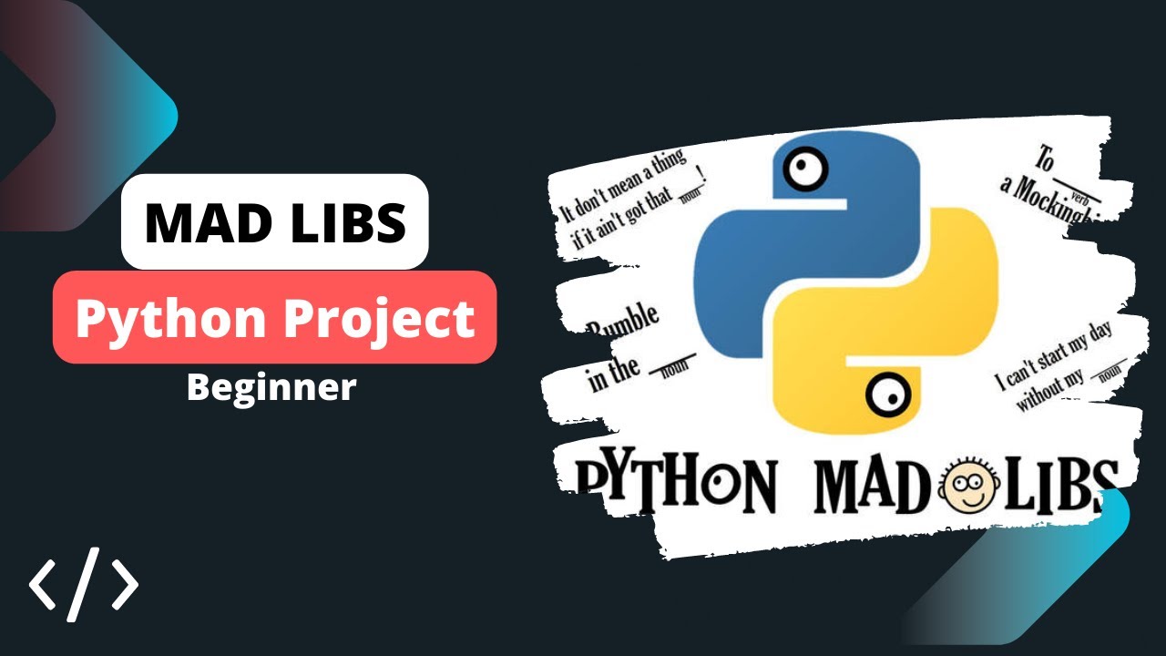 Building Mad Libs Python Project Beginner Level Full Program 1