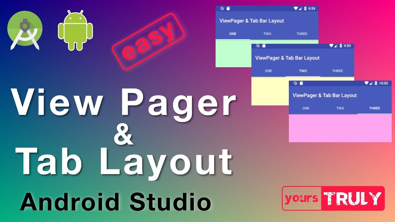 View Pager Tab Layout Android Studio Youtube