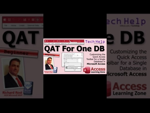 Customizing The Quick Access Toolbar For A Single Database In Microsoft